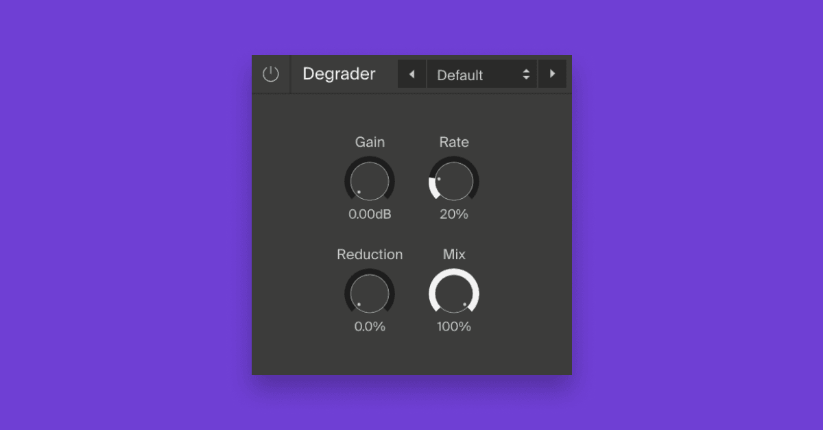 Degrader | A bitcrusher in your browser | Soundation