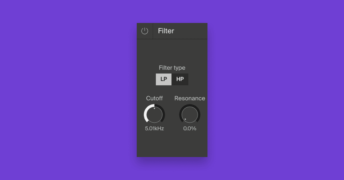Filter | High and low pass filters | Soundation