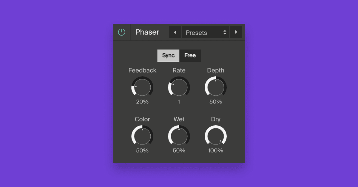 Phaser | Use online phaser filter effect | Soundation