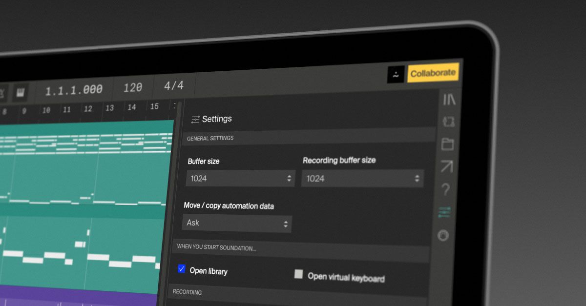 How to use the studio settings | Soundation
